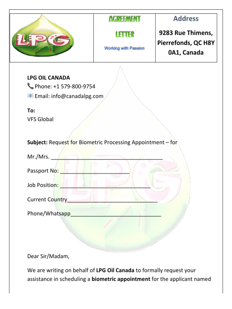 Biometric Appointment Request for Applicant | PDF | Travel Visa ...