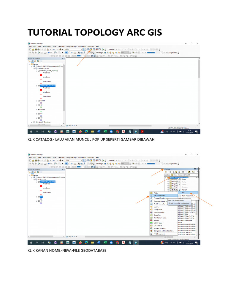 Tutorial Topologi di ArcGIS | PDF