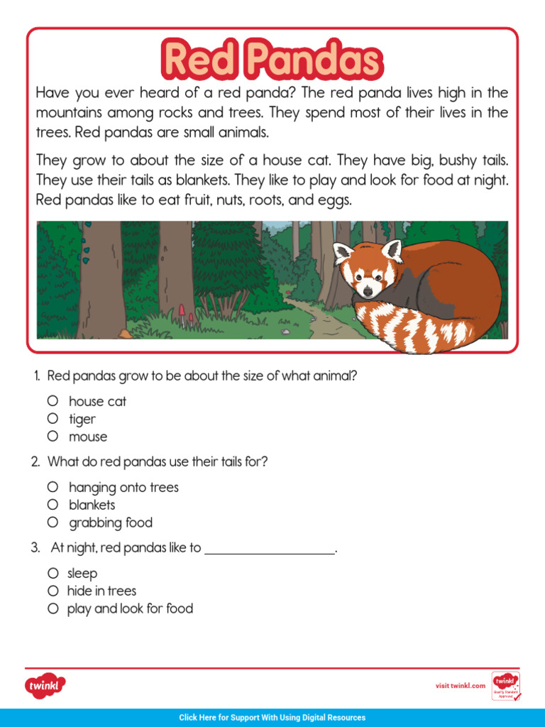 Red Panda Facts for Kids | PDF