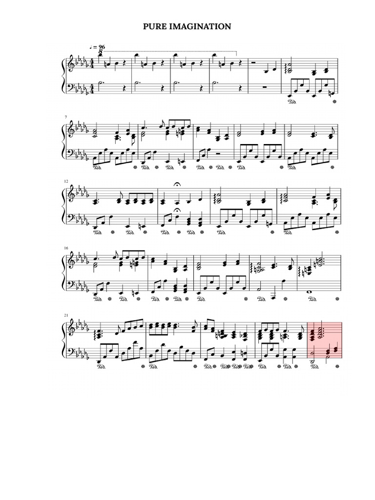 Piano - Pure Imagination | PDF
