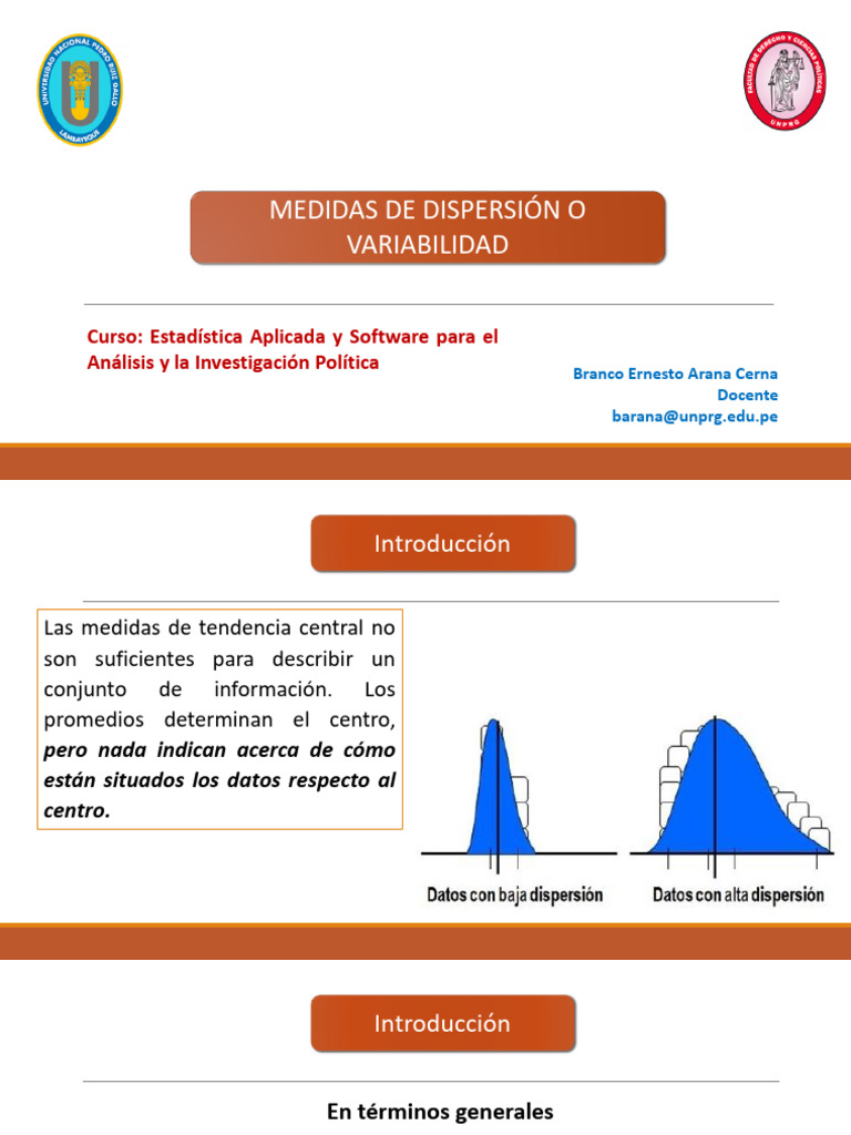 Tema 08. Medidas de Dispersión | PDF | Diferencia | Dispersión estadística