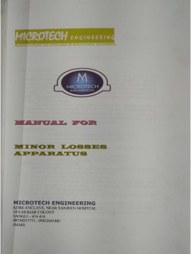 Losses in Pipe Fittings | PDF