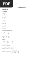 Class 8 Exponents & Powers Worksheet | PDF