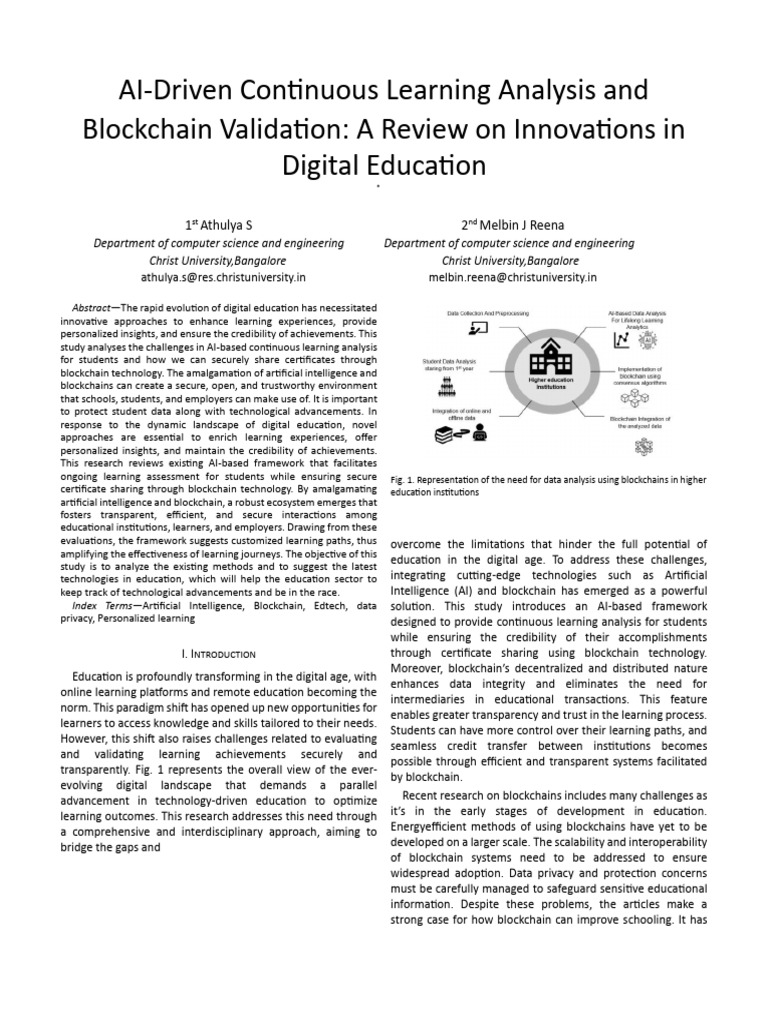 1341 - AI-Driven Continuous Learning Analysis and Blockchain Validation A Review On Innovations ...