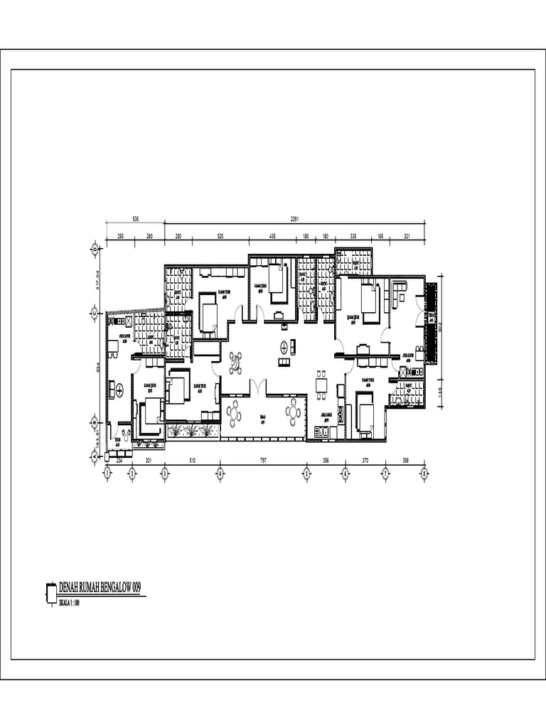 Layout Rumah Bengalow 009 | PDF