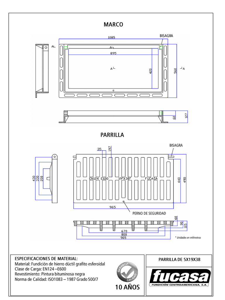 SM171 - Parrilla MP19X38 FUCASA | PDF
