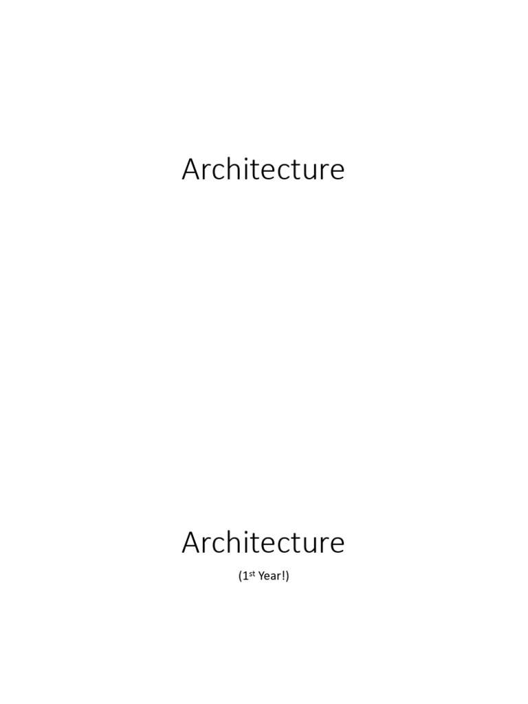 Architecture Design & Methods Sem 1 Intro | PDF