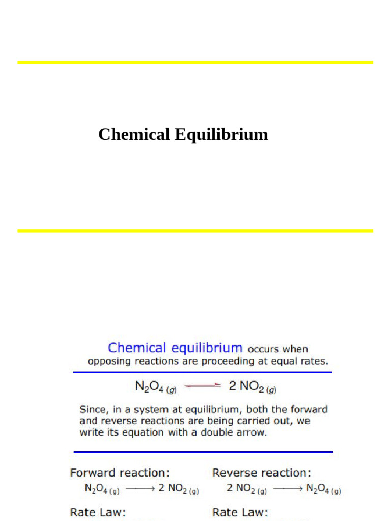 Chemical Equilibrium | PDF | Chemical Equilibrium | Branches Of Thermodynamics