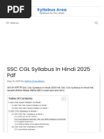 SSC CGL Complete Syllabus 2025-2026 | PDF