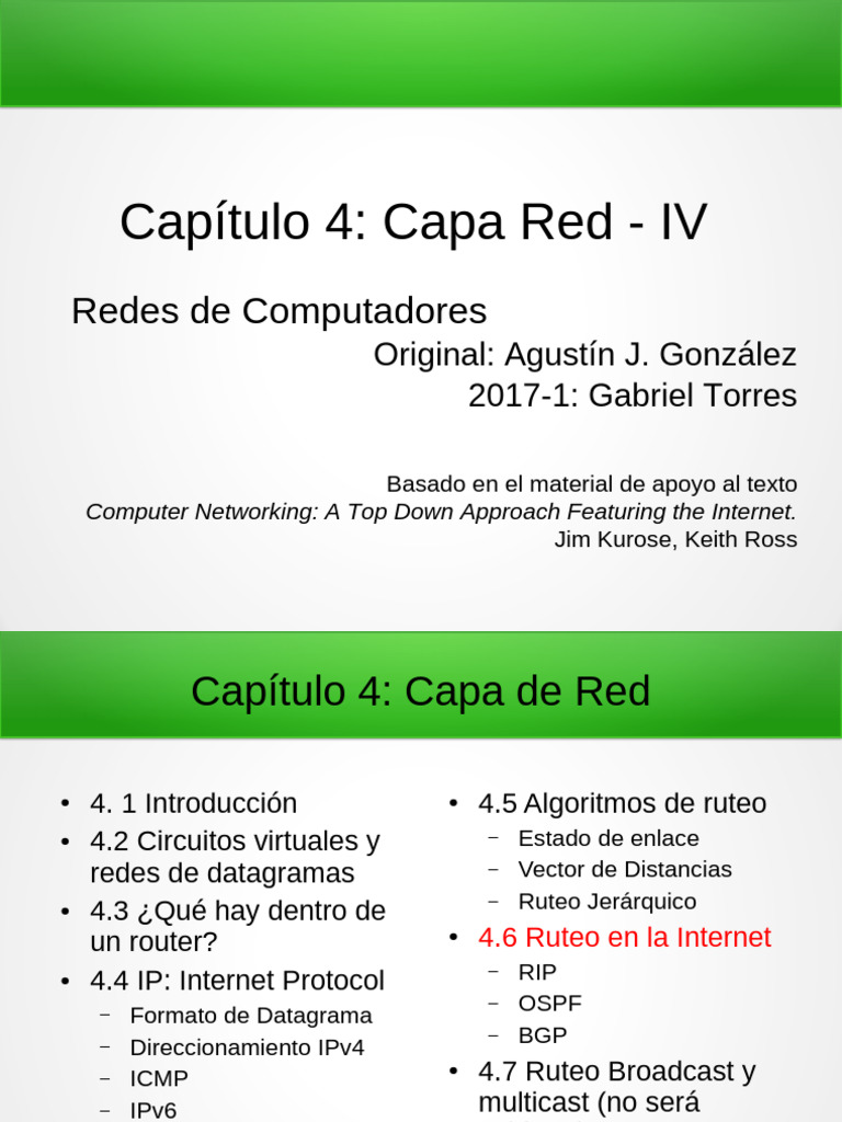 Network 4.6 | PDF | Protocolos de internet | Enrutador (Computación)