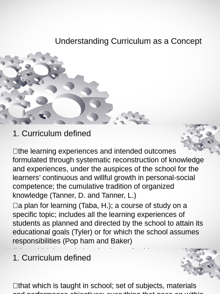 Defining Curriculum: Concepts and Levels | PDF | Curriculum | Learning
