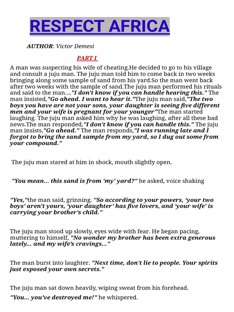 Respect Africa (Sfile | PDF