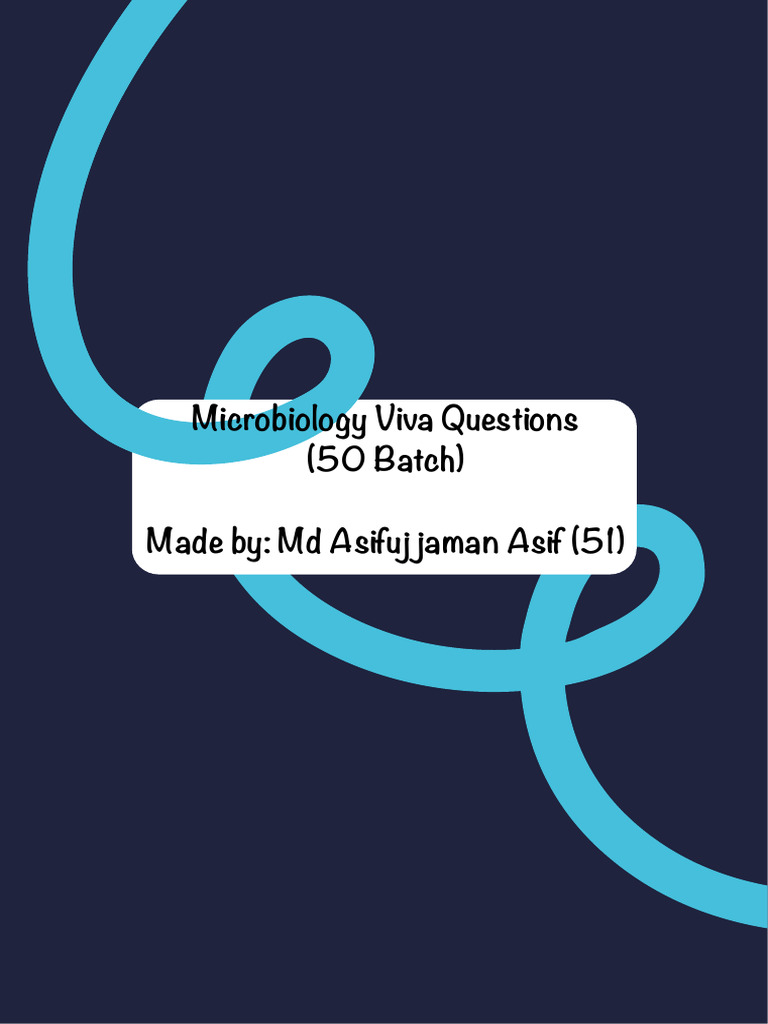 Microbiology 1st Term Viva Questions (50 Batch) | PDF | Immune System ...