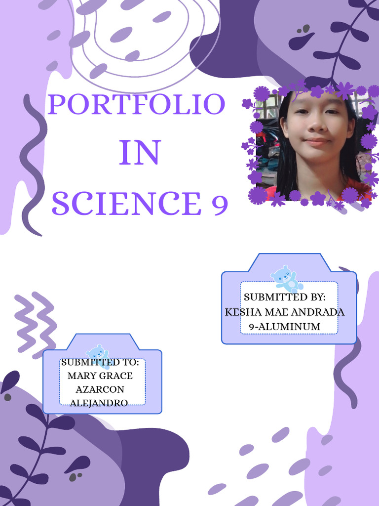 Purple and White Abstract Creative Portfolio Cover A4 Document ...