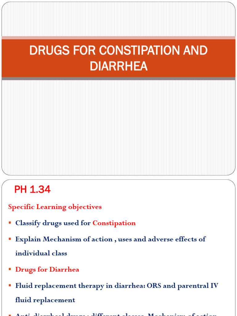 PH 1.34 - Drugs For Constipation and Diarrhea - 14875 - PHARMA-T - 05 ...