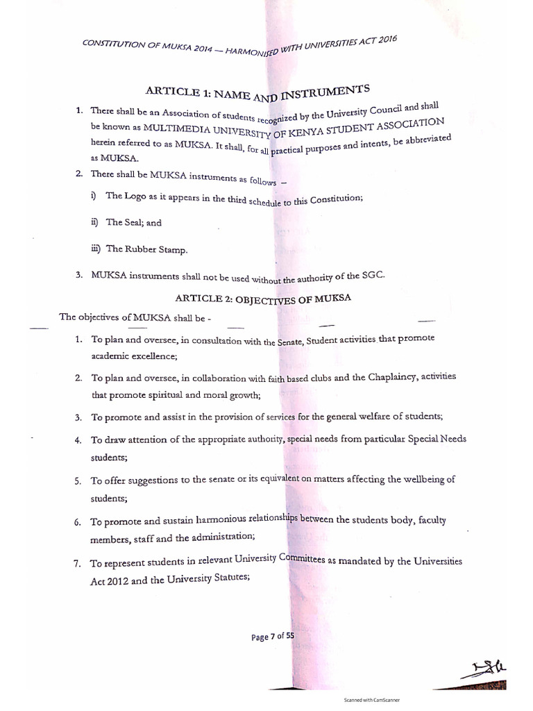 Muksa Constitution... Updated | PDF