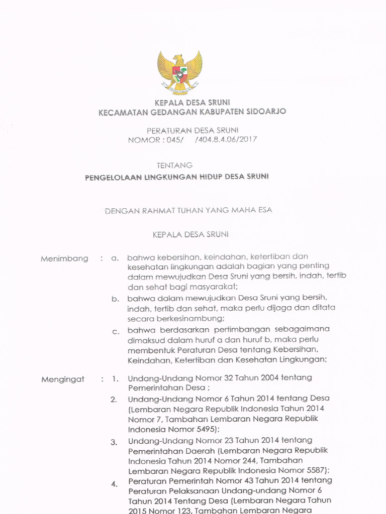 Perdes Lingkungan | PDF