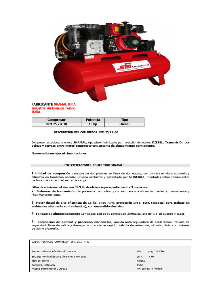Compresor Diesel K 30 Fisa-1 | PDF