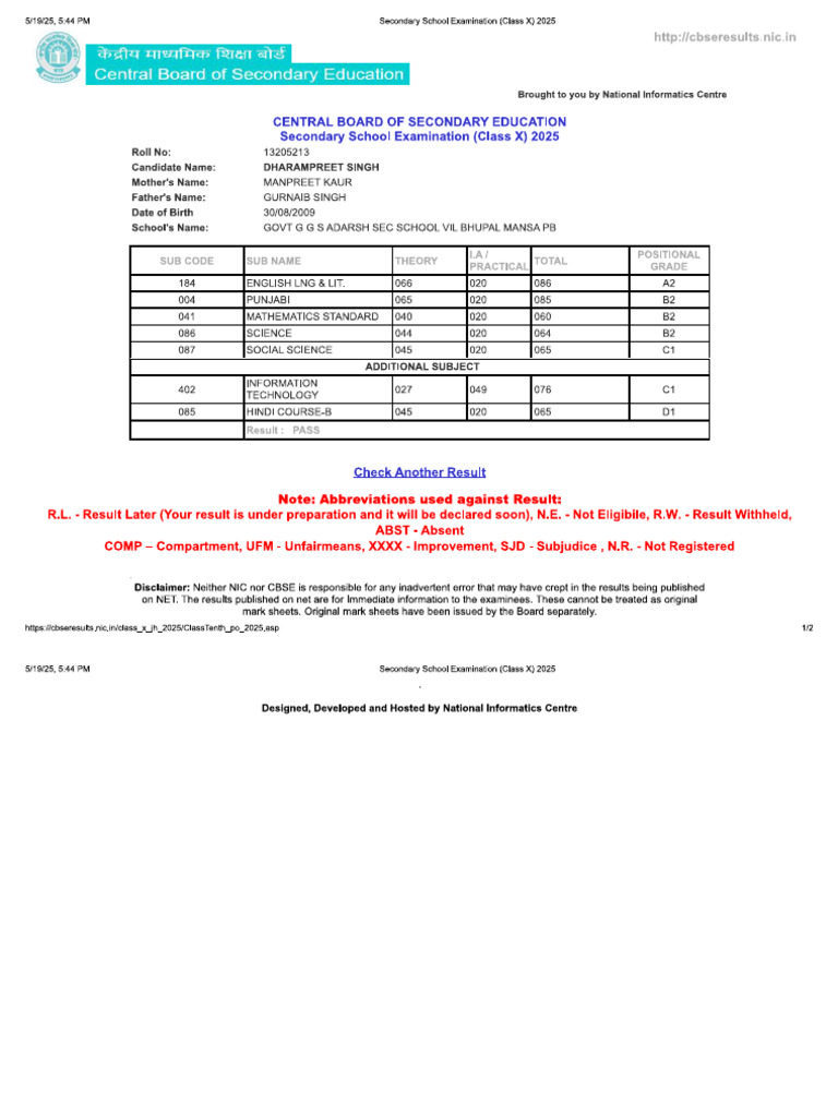 Cbse Result | PDF