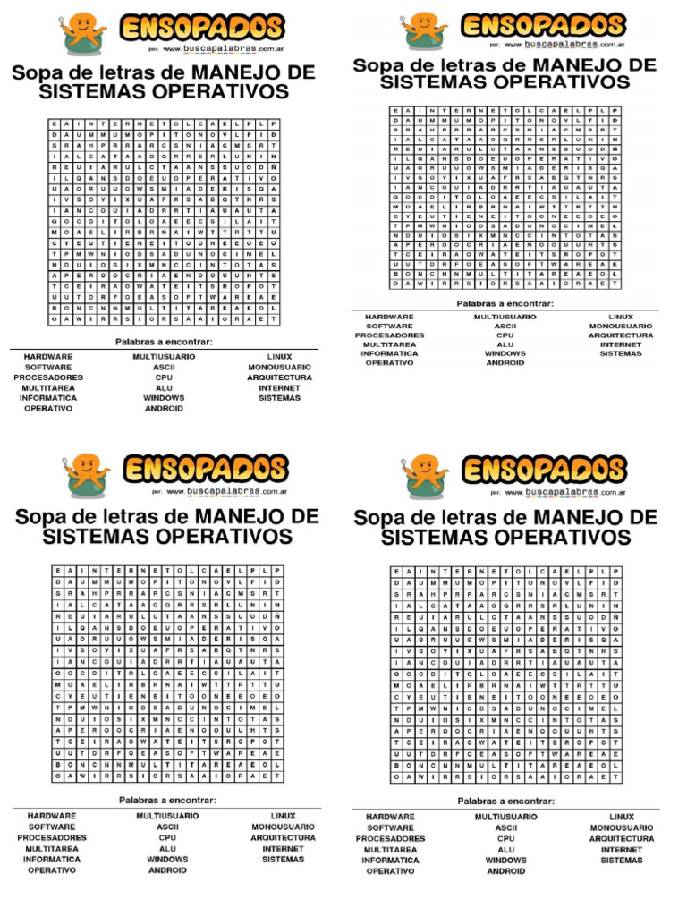 Sopa de Letras Tecnologia 3.b | PDF