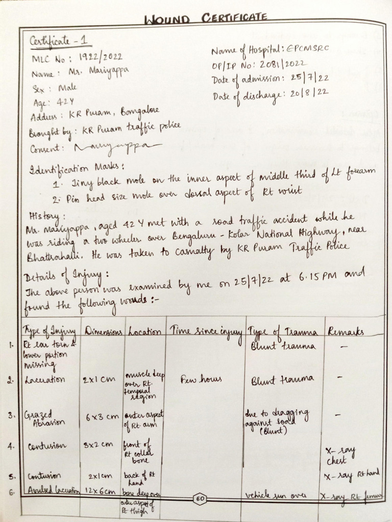 FM Record - Wound Certificate | PDF