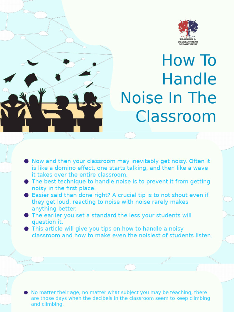 Controlling A Noisy Class Olivia Hanifan | PDF | Classroom | Nonverbal ...