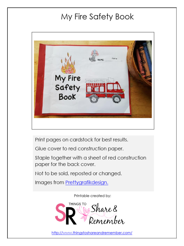 My Fire Safety Book Printables From Share & Remember | PDF