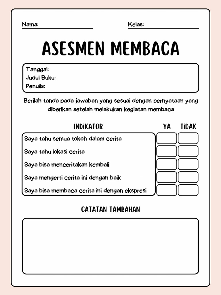 Asesmen Awal Membaca | PDF