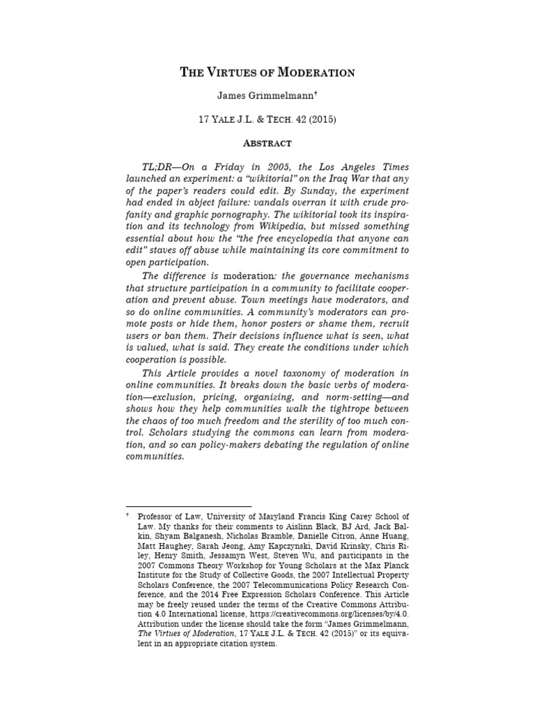 Understanding Online Moderation Techniques | PDF | Internet Forum ...