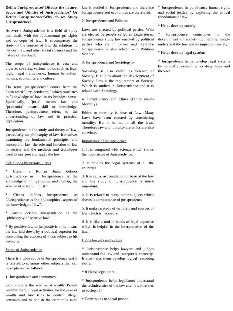 Broad Questions | PDF | Jurisprudence | Precedent