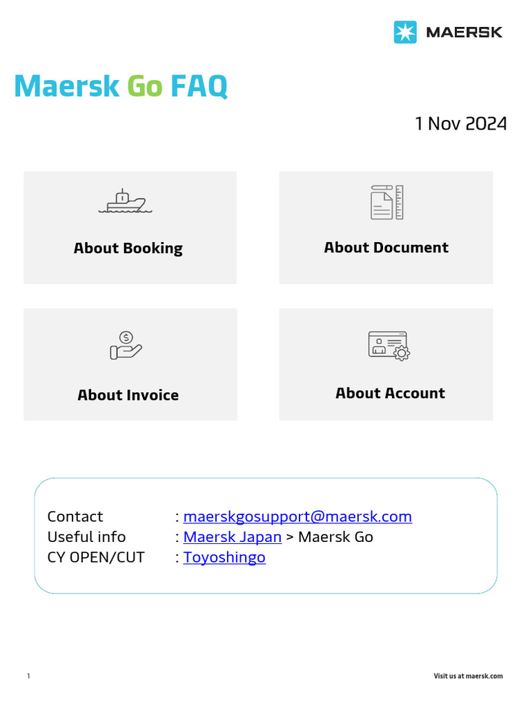 En Maersk Go Faq v1 | PDF | Cargo | Supply Chain Management