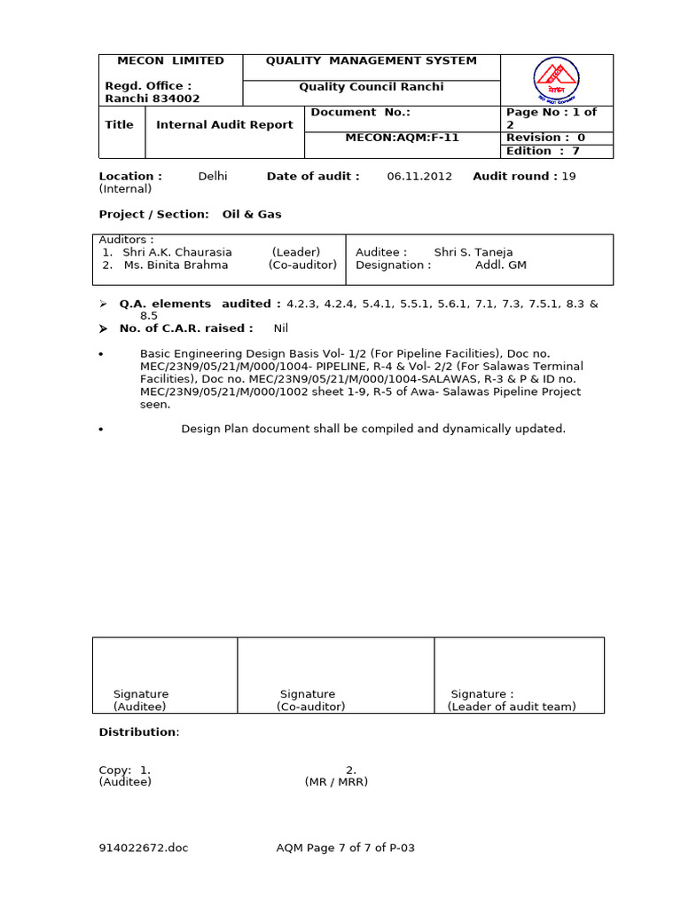Audit Report-ED O&G | PDF
