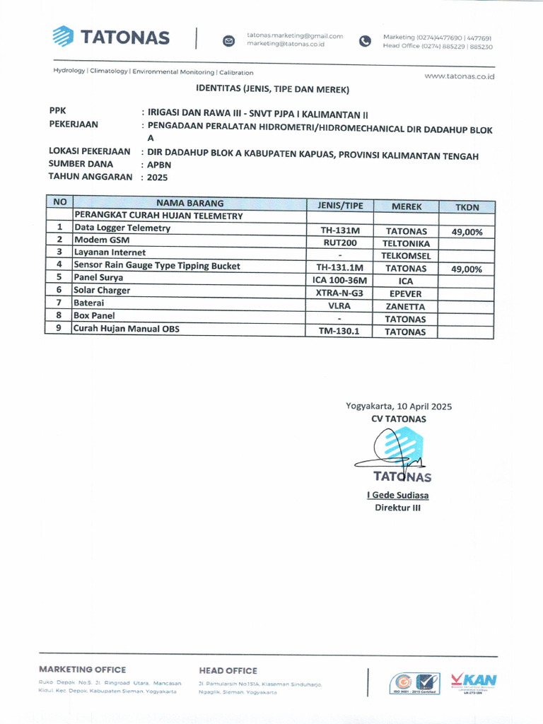 Identitas Produk | PDF