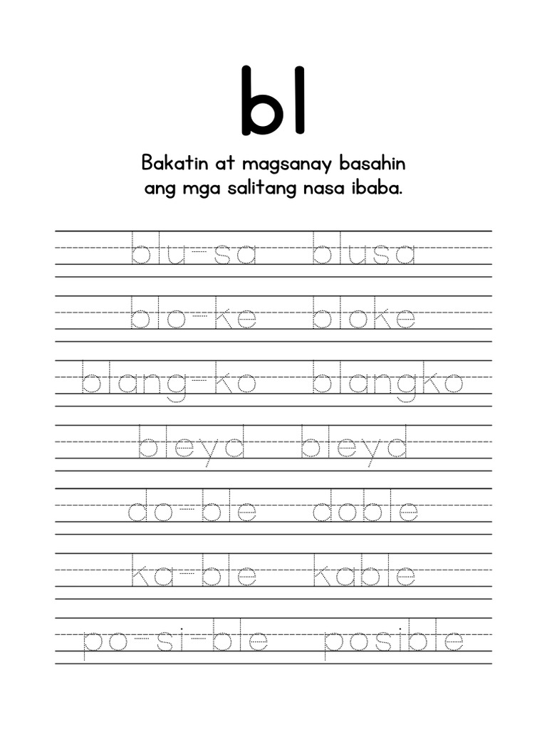 Greyscale Pagbasa at Pagsulat NG Mga Kambal-Katinig Worksheet | PDF