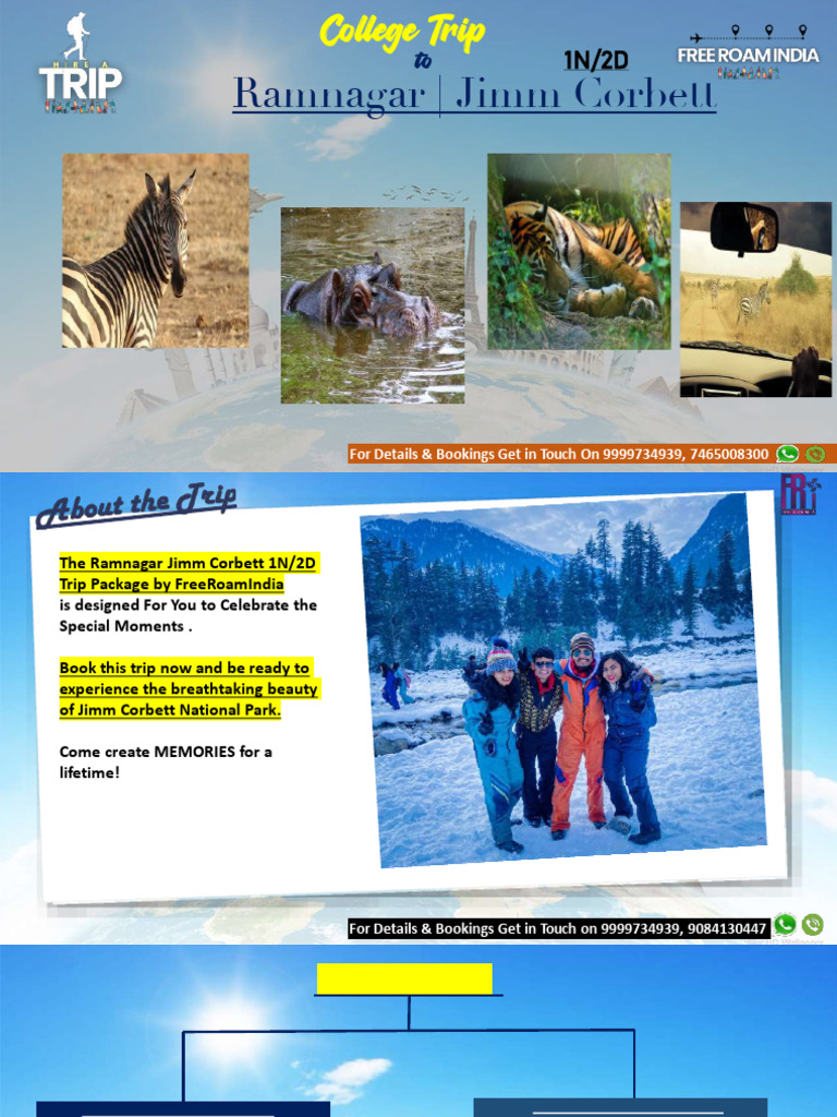 Jimm Corbett Ramnagar 1 Night 2 Days College Trip | PDF | Payments ...