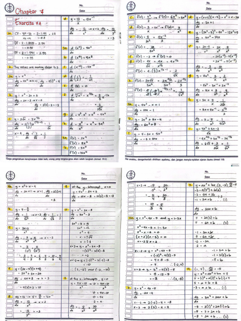 Chapter 7 - Differentiation | PDF