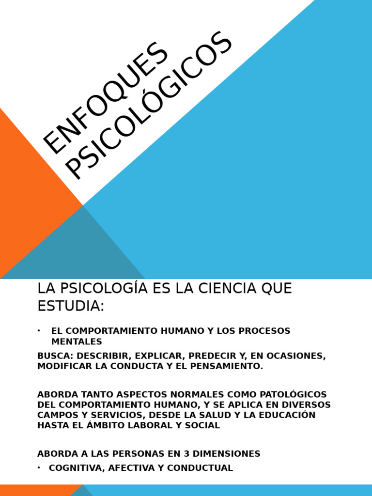 Enfoque Psicologico | PDF | Sicología | Cognición