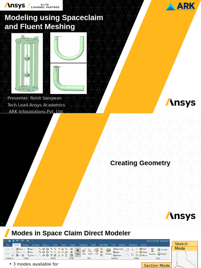 SpaceClaim Geometry and Meshing Guide | PDF | Curve | Line (Geometry)