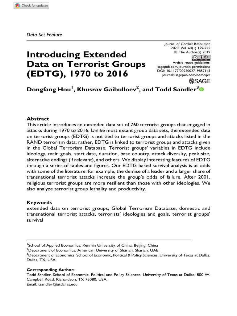 Extended Data on Terrorist Groups (1970-2016) | PDF | Insurgency ...