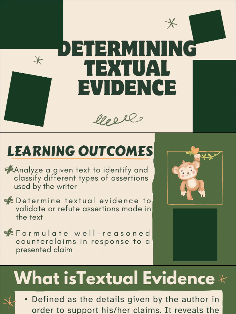 Determining Textual Evidence | PDF | Diet (Nutrition) | Diet & Nutrition