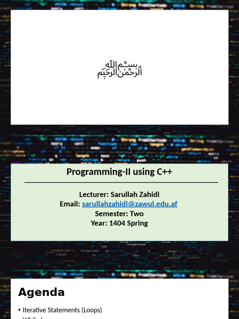 4rth Week Prgramming-II Using C++ | PDF | Control Flow | Computer ...