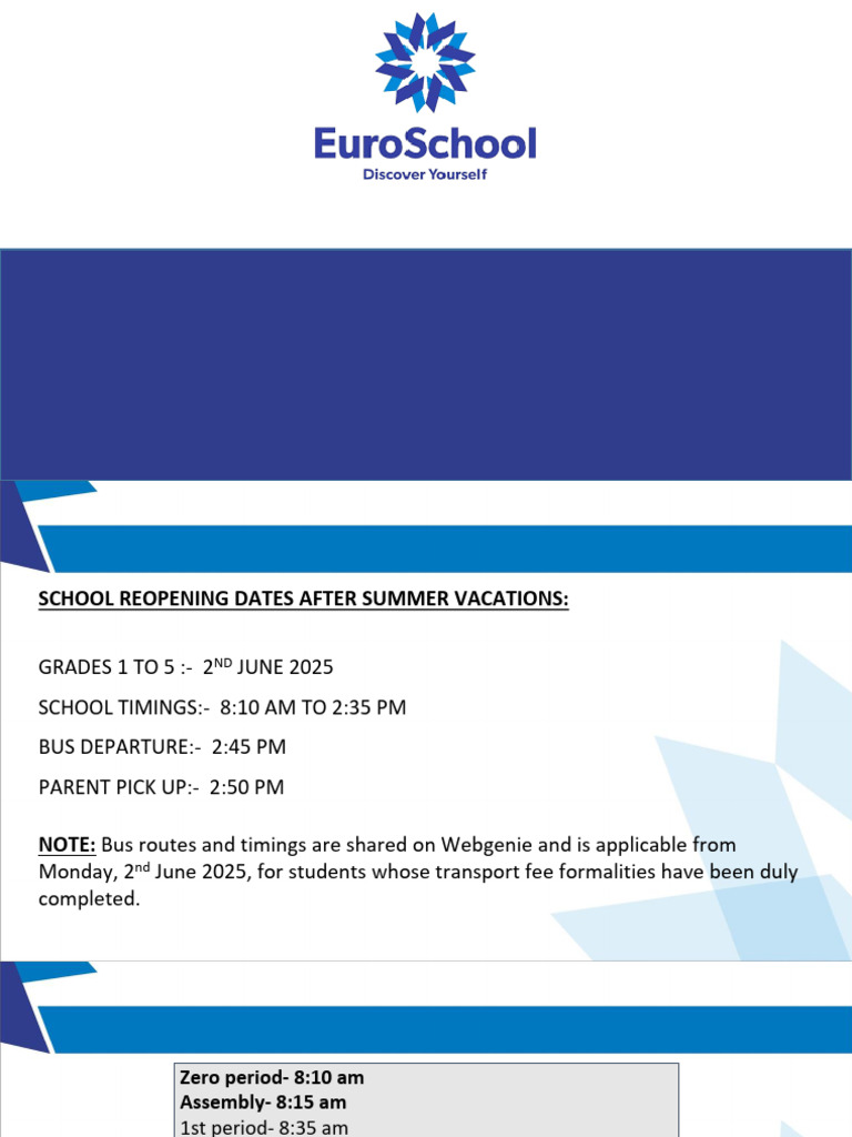 2025-26 School Reopening Details | PDF | Clothing | Fashion