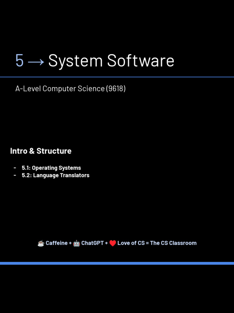 A-Level - 5 - System Software | PDF | Computer File | Operating System