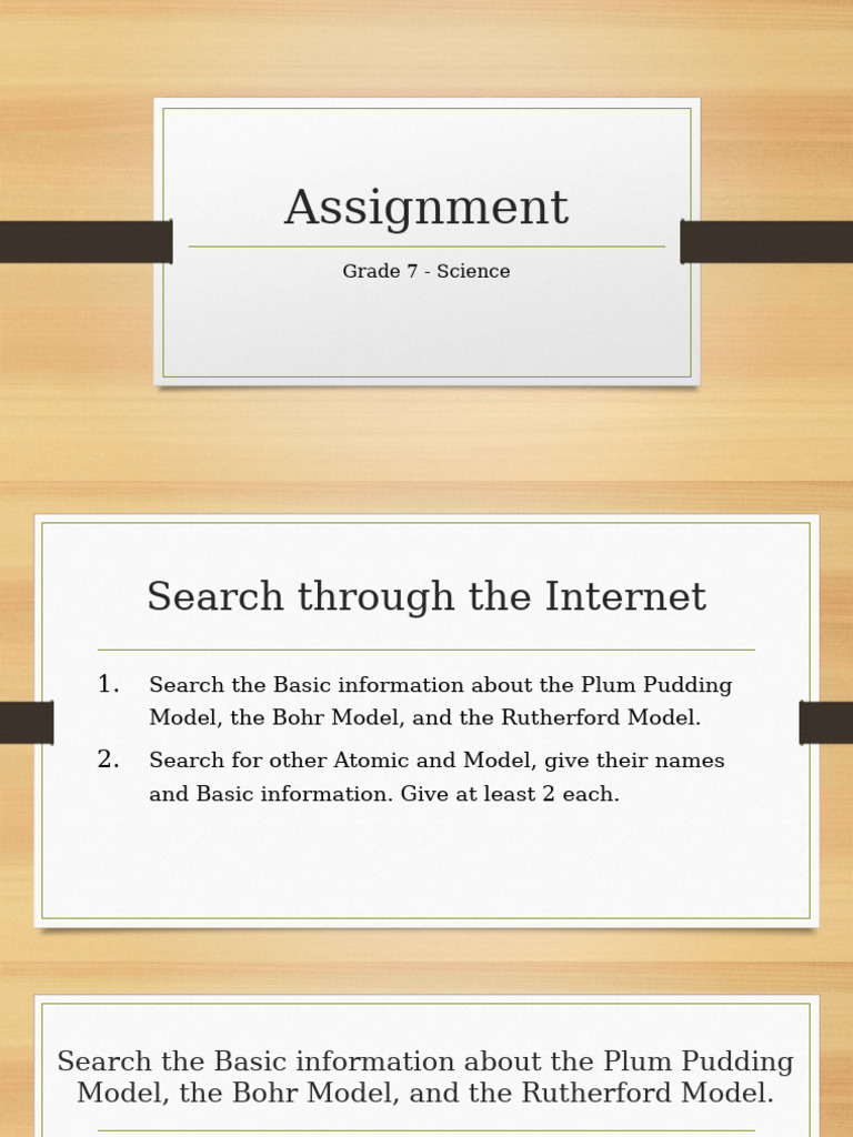 G7 - Science Assignment 1 | PDF | Atoms | Electron