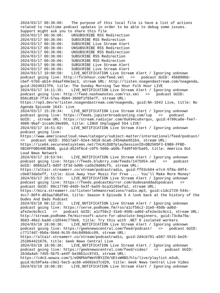 Web Sub Update Log | PDF | Podcast | Multimedia