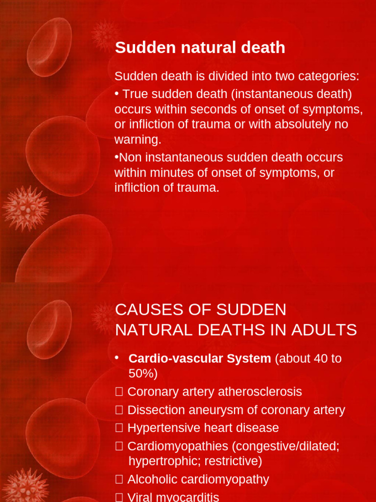Causes of Sudden Natural Death in Adults | PDF | Coronary Circulation ...
