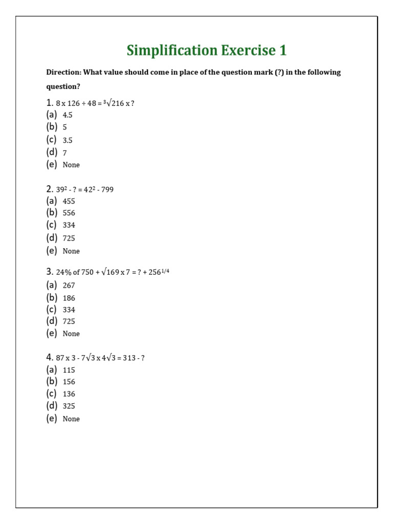 Exercise 1 Simplification | PDF | Chess | Chess Openings