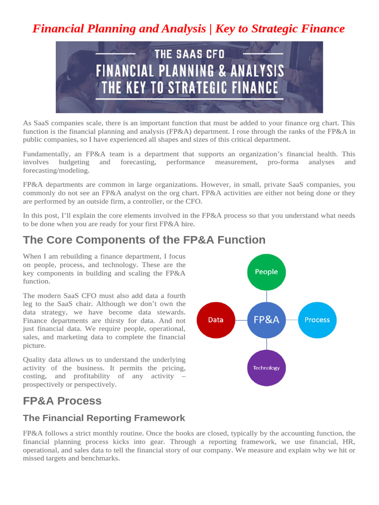 Financial Planning and Analysis II | PDF | Financial Analyst | Chief Financial Officer