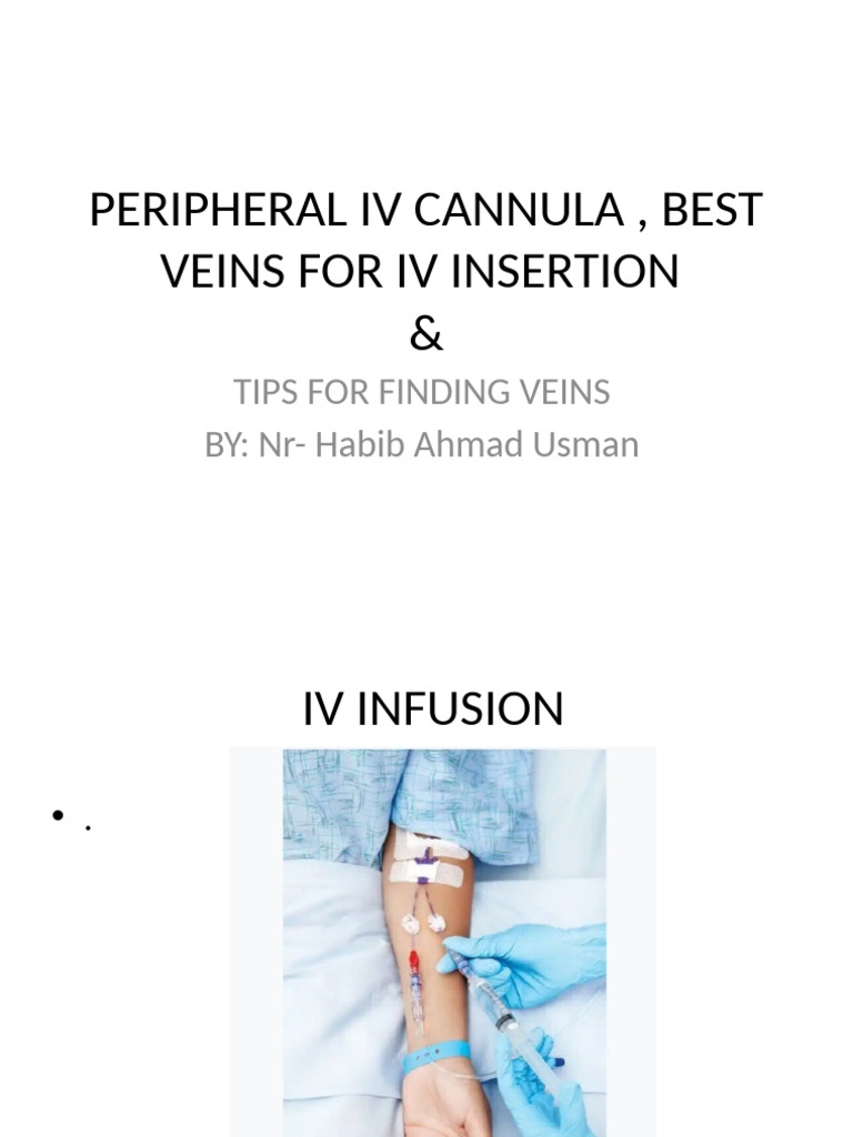 Iv Cannulation and Phlebotomy | PDF | Intravenous Therapy | Medical ...