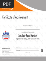 Food Safety Supervisor Certificate 2021 | PDF